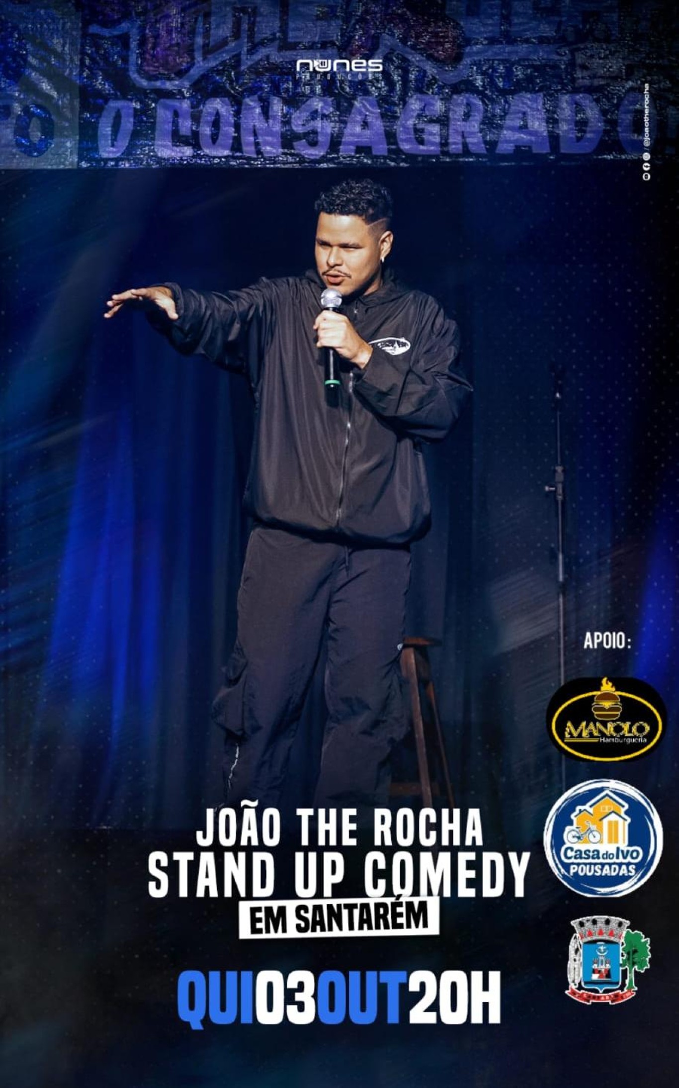 Casa da Cultura recebe o comediante João The Rocha, nesta quinta-feira (03) – MT em Foco